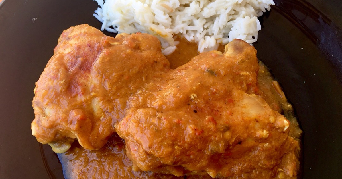 Contra Muslos De Pollo Con Salsa De Coco Y Melocotón Receta de ...