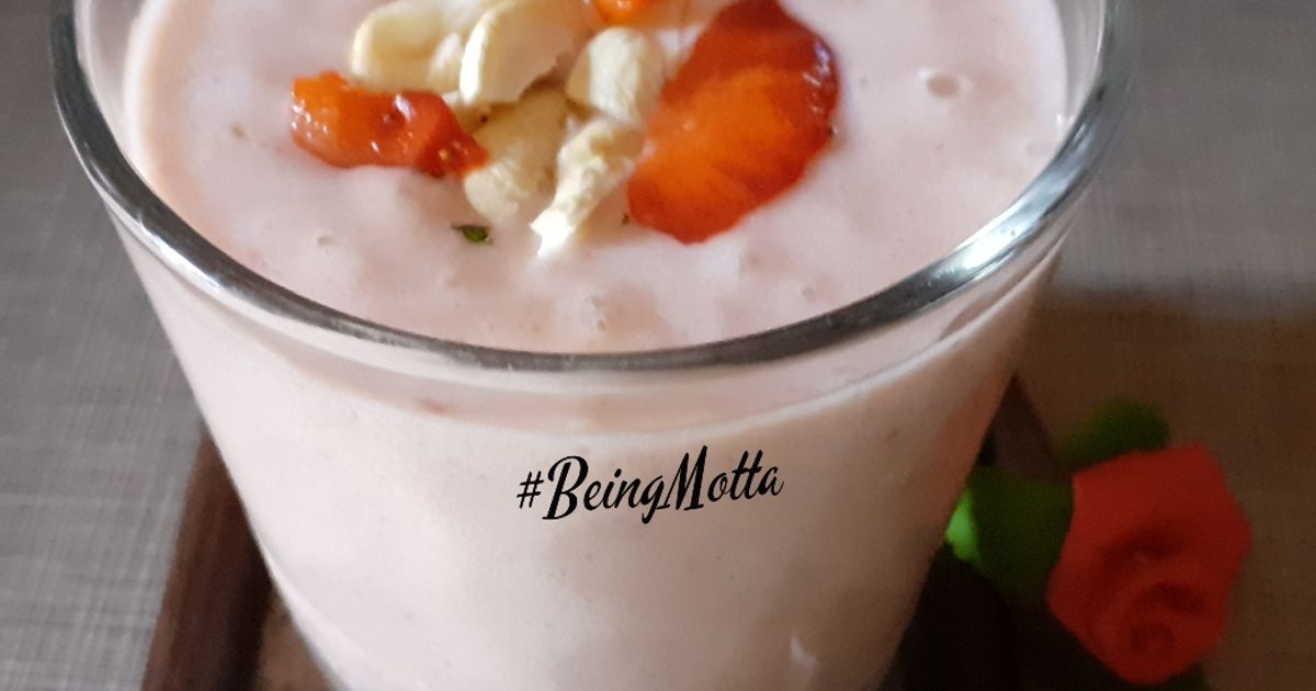 Sapota Strawberry Thick Shake Recipe by Jasmin Motta _ #BeingMotta ...