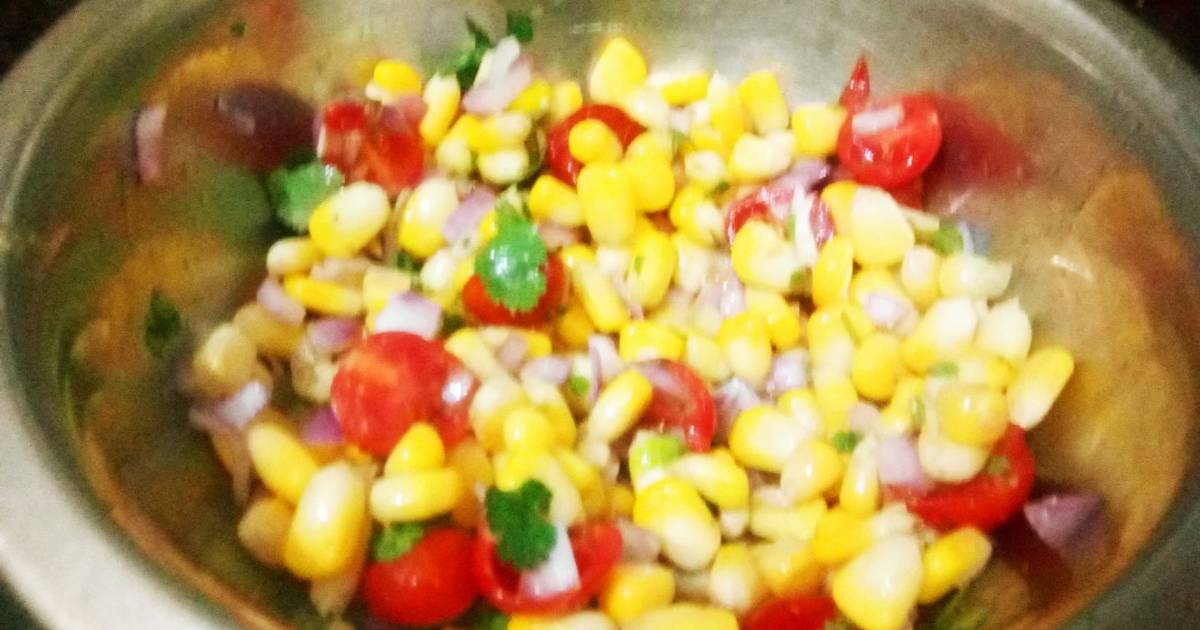 Corn chat Recipe by aajuni kaur - Cookpad