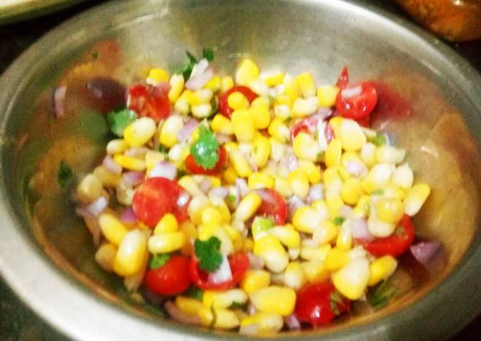 Corn chat Recipe by aajuni kaur - Cookpad