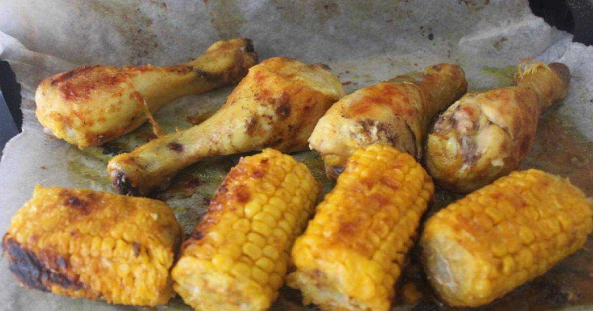 Jamoncitos de pollo al grill doble con maiz precocido Receta de ...