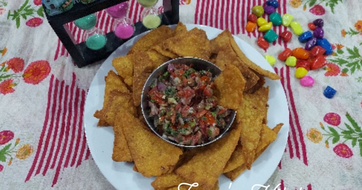 Whole Wheat And Maize Flour Nachos With Salsa Mexicana Recipe by ZMA ...