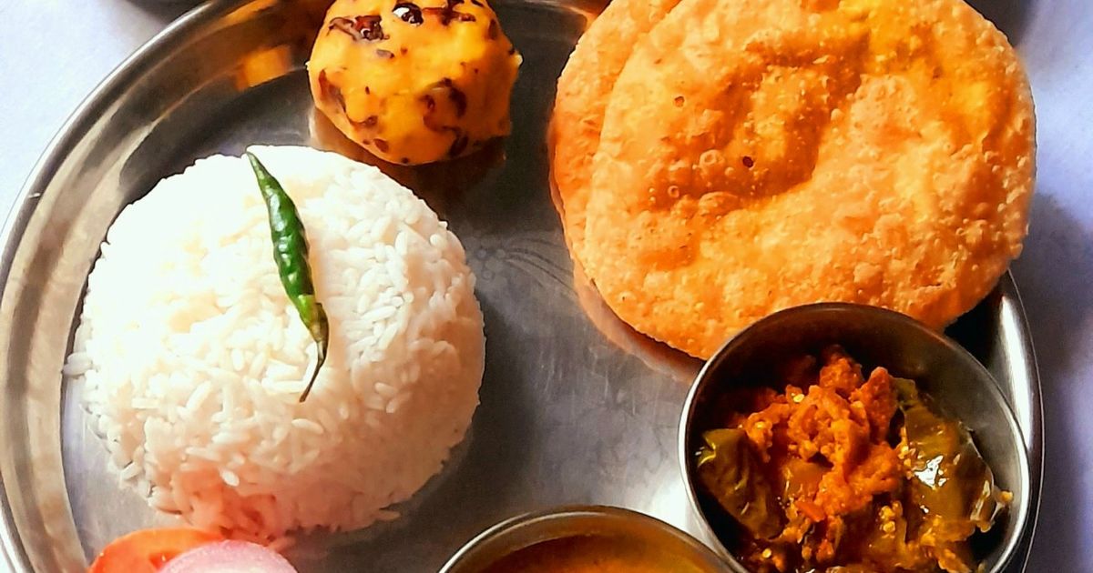 Traditional Bihari Veg Thali Recipe by Sanuber Ashrafi - Cookpad