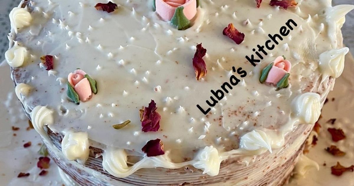 Red Velvet Cake With Cream Cheese Frosting: Recipe by Lubna’s Kitchen ...