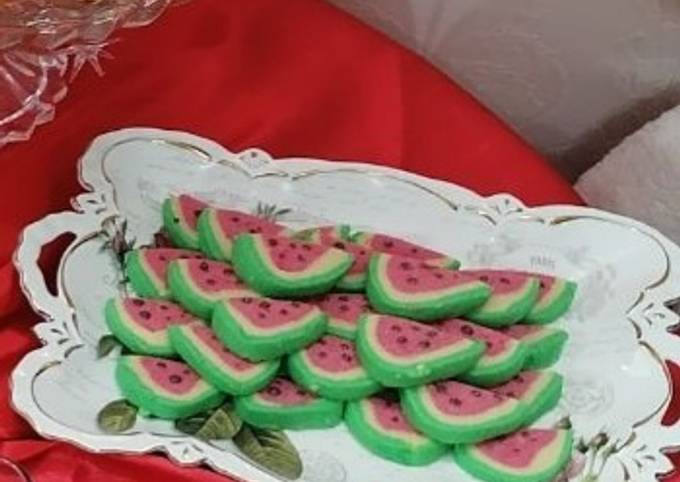 طرز تهیه کوکی هندوانه ای ساده و خوشمزه توسط 🌹sima Hosseinzadeh🌹 کوکپد