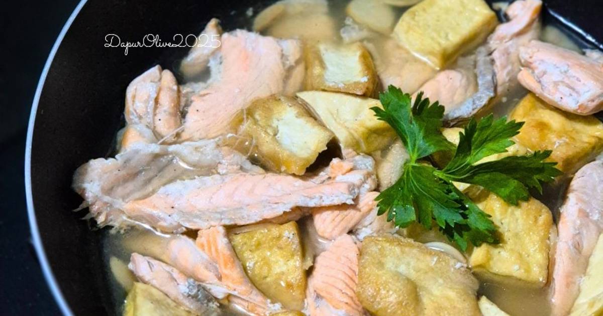 Resep Sup Salmon dan Tahu oleh Dapur Olive - Cookpad