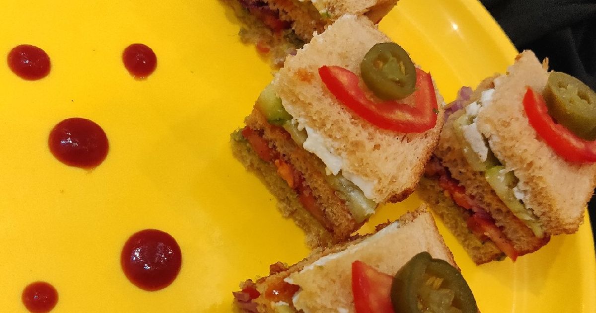 Tripple Veg Sandwich Recipe by Tina matta - Cookpad