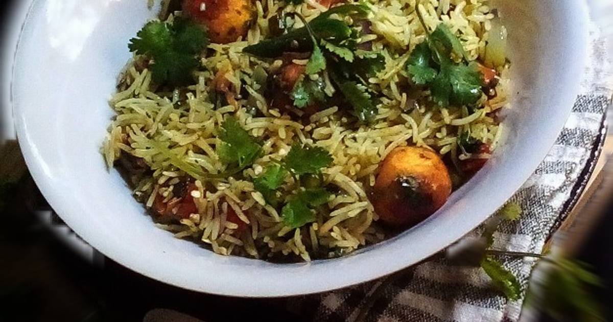 Palak paneer polau Recipe by Indrani Chatterjee - Cookpad