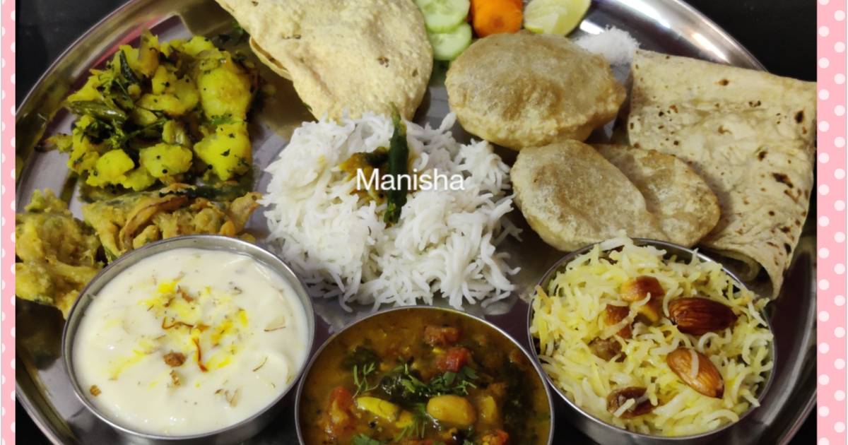 Rakhi Special Maharashtrian Thali Recipe by Manisha Malvi Angaitkar ...