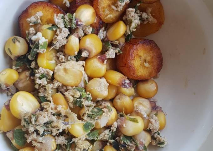 Mote tejte con plátano frito Receta de Elizabeth- Cookpad