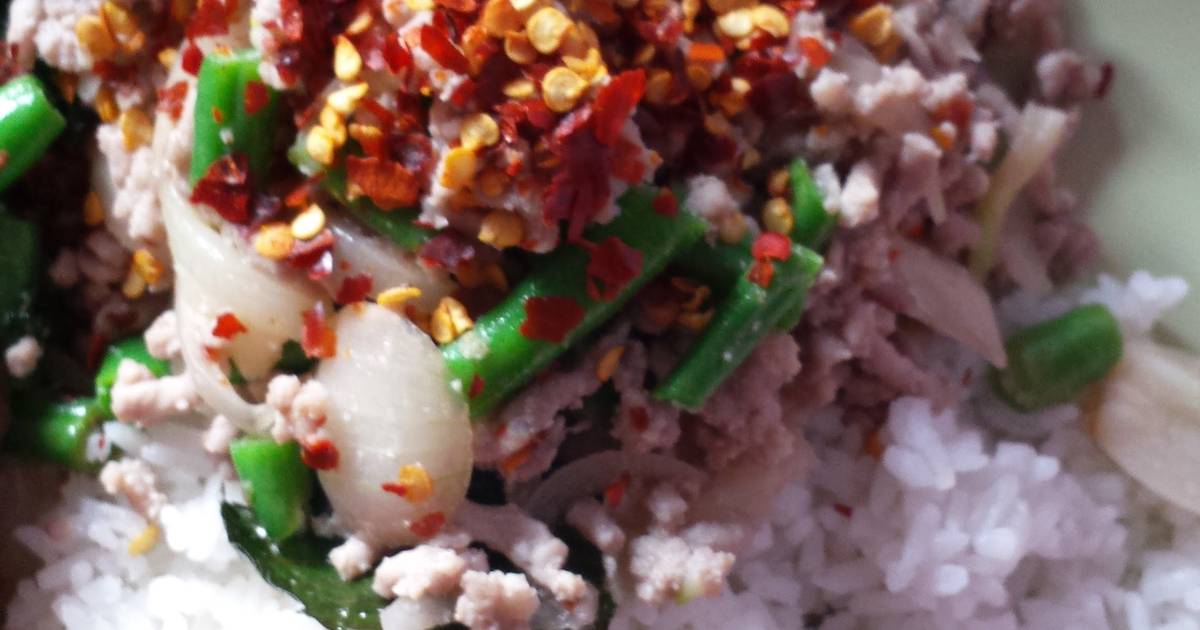 Mince pork with chilli and mint Recipe by Palmy - Cookpad