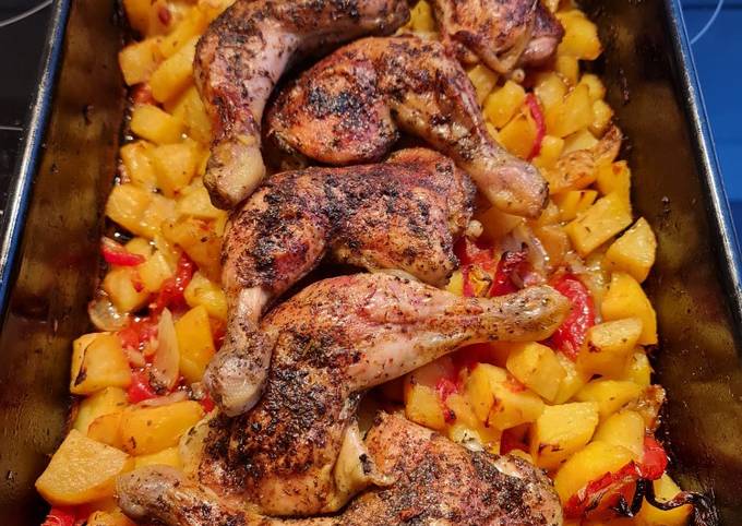 Sült csirkecomb kapros krumliágyon 👌 | Renci receptje - Cookpad receptek