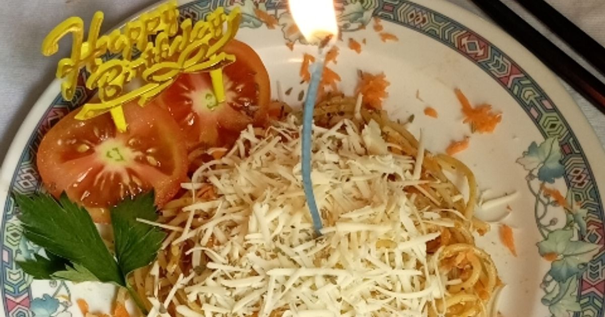 Resep #563 Spaghetti Saus Wortel Spesial Ultah oleh Ratih Anita Dewi ...