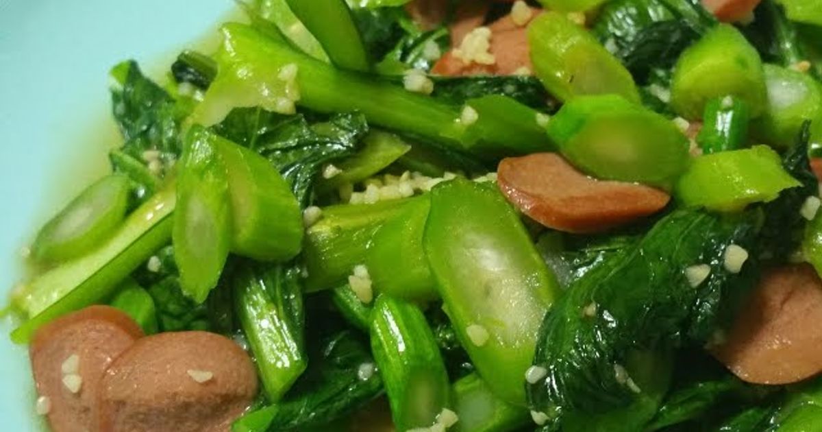 Stir Fry Chye Sim With Oyster Sauce Recipe by Labelle Luo