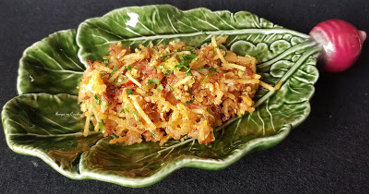 Farinheira De Porco Preto à Brás Receita por lAmigos na Cozinha - Cookpad