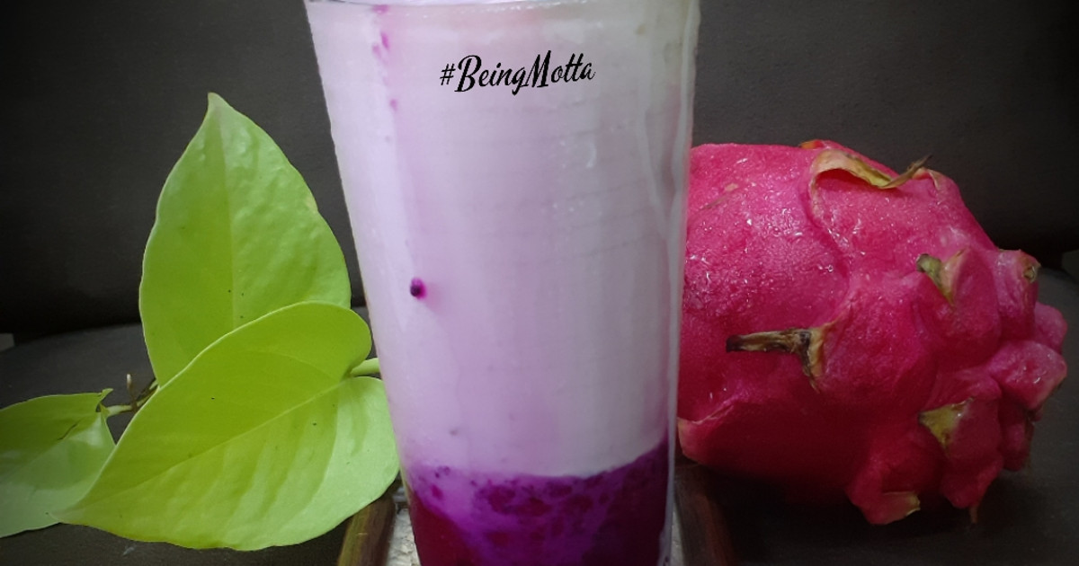 Dragon Fruit Milkshake Recipe by Jasmin Motta _ #BeingMotta - Cookpad
