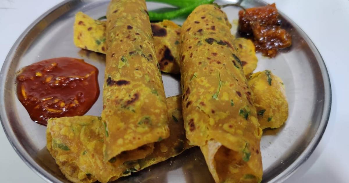 Minaxi Bhatt દ્વારા રેસીપી મિકસભાજી થેપલા (Mix Bhaji Thepla Recipe In ...