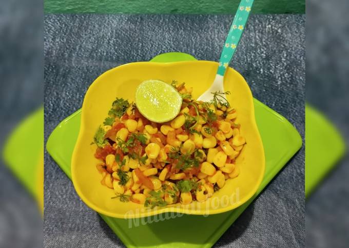 Sweet Corn Chaat Recipe Recipe by Sakshi Nillawar - Cookpad