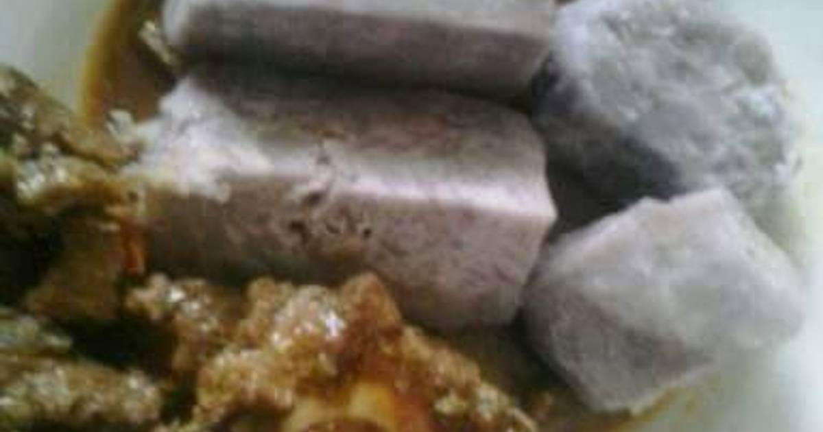 Beef stew and boiled arrow roots Recipe by Victor Ochieng - Cookpad