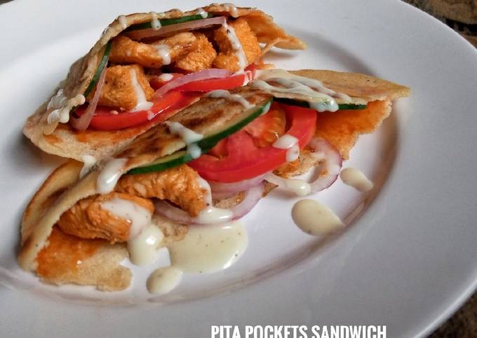 Pita pockets sandwich Recipe by Saima Sameer Ali - Cookpad