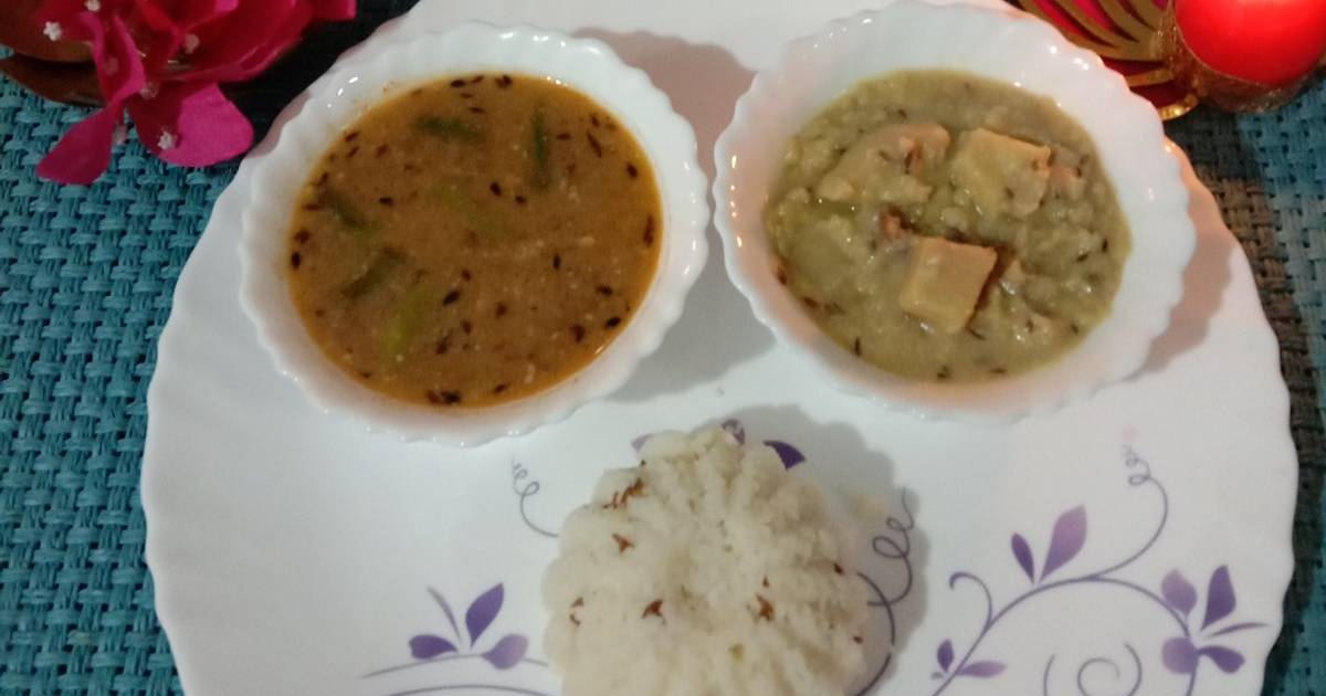 Sama rice, alu peanut curry, Suran (yam) upwas sabji Recipe by Maya's ...