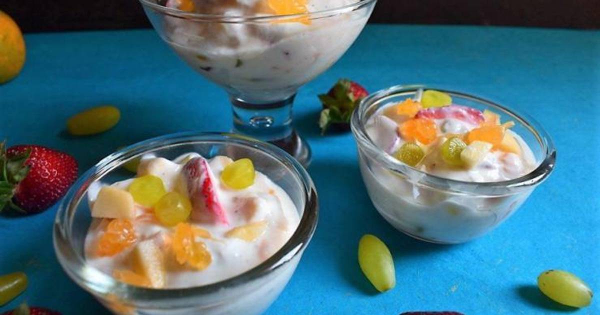Creamy fruit raita (hung yogurt with fruits) Recipe by blissofcooking ...