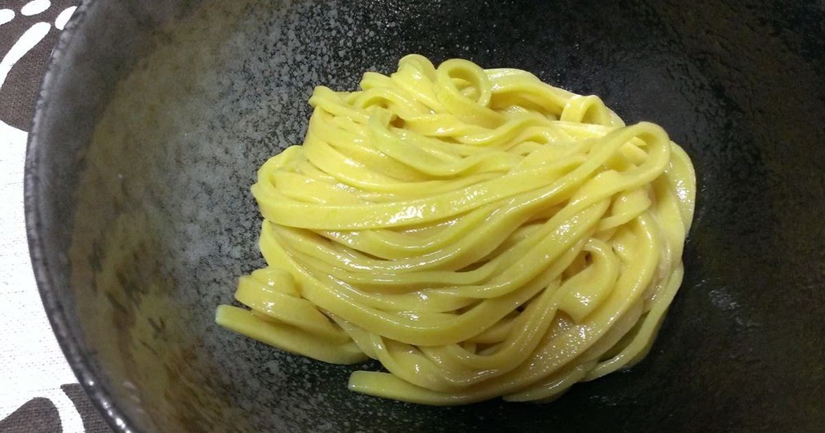 Bright Yellow Turmeric Udon Noodles Recipe By Cookpad.Japan