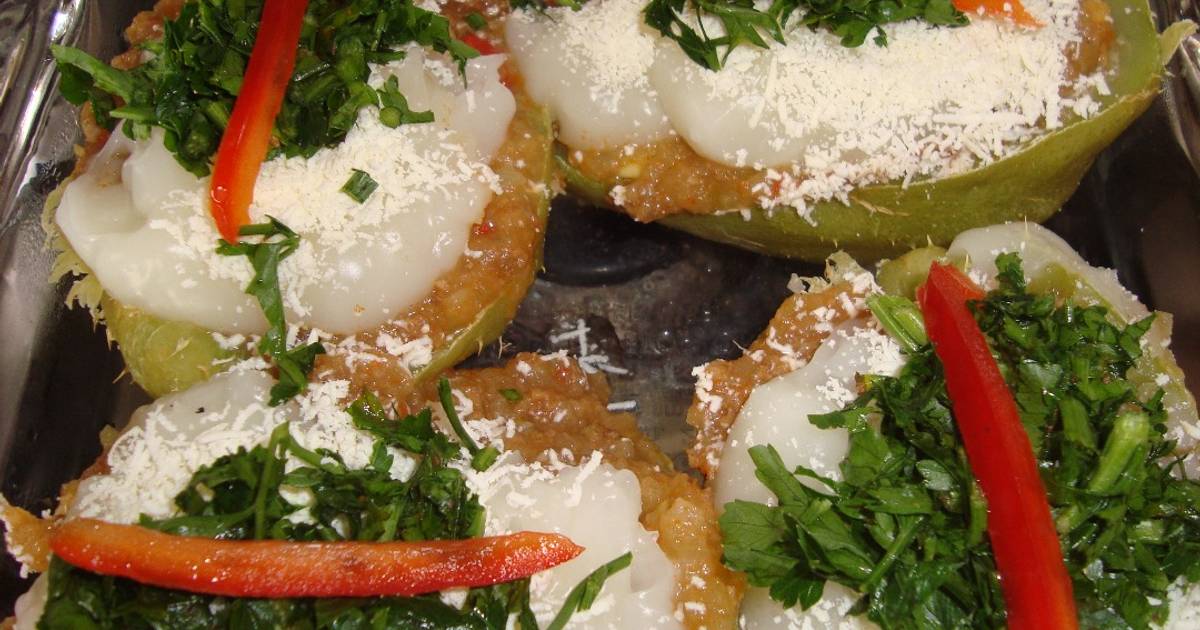 Chayota rellena Receta de Adriana Matamoros- Cookpad