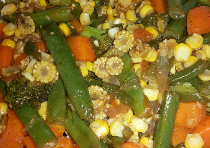 Colorful Mixed Vegetables Recipe by Tiara - Cookpad