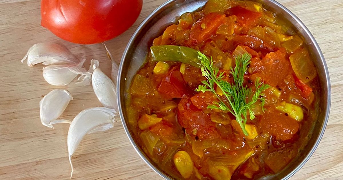 Tomato Garlic Sabji Recipe by Swaranjeet and Ranjeet Singh Arora - Cookpad