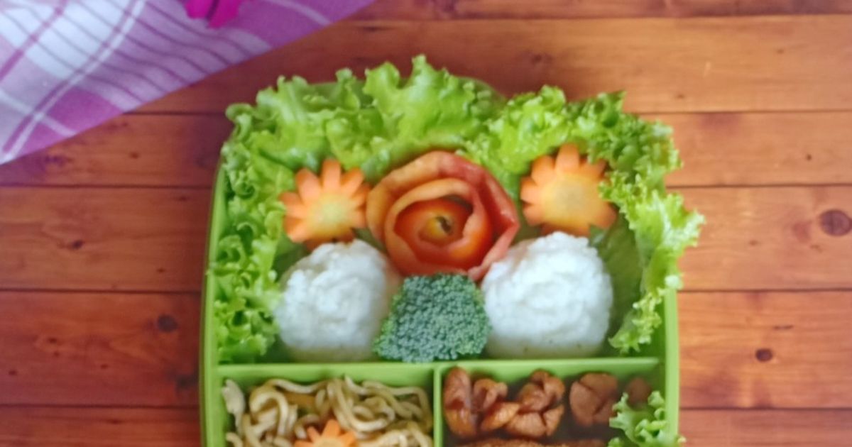 Resep nasi bento bunga rumahan enak dan mudah - Cookpad
