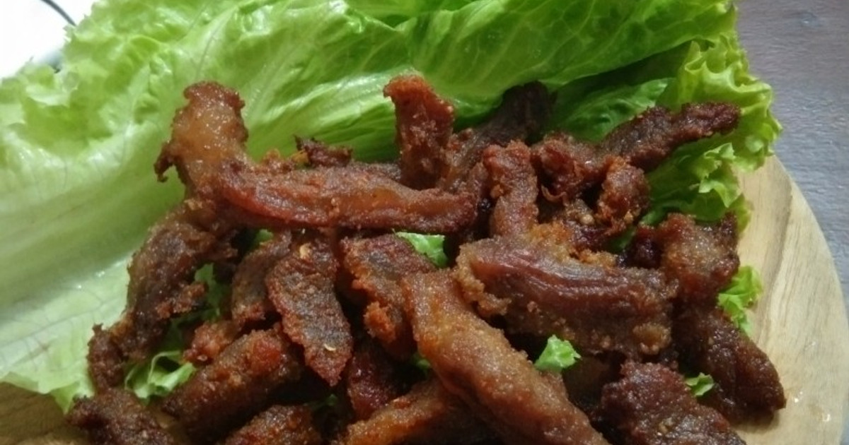 Resep Daging Sapi Goreng (Gepuk Iris) oleh Martian Prasetyani - Cookpad