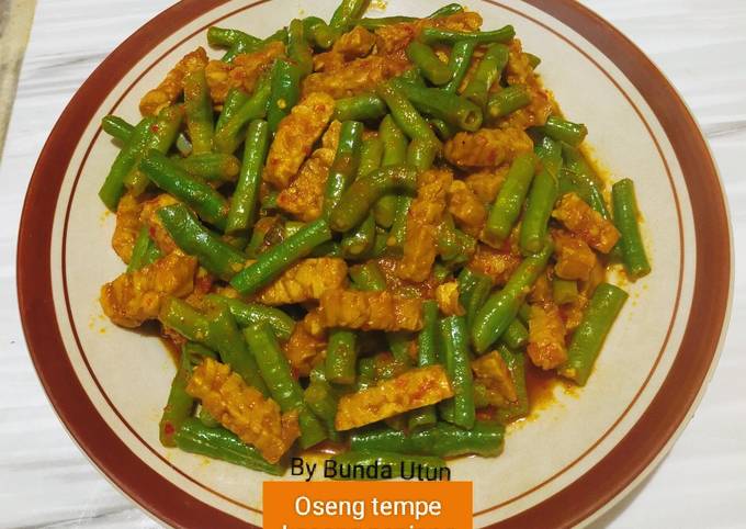 Resep Oseng tempe kacang panjang oleh Yati Yulyati - Cookpad