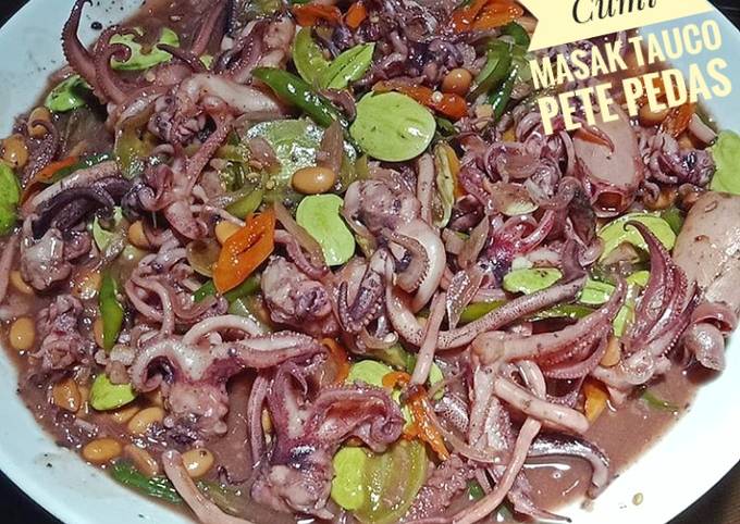 Resep Kepala Cumi Masak Tauco Pete Pedas oleh Dwi Abib - Cookpad