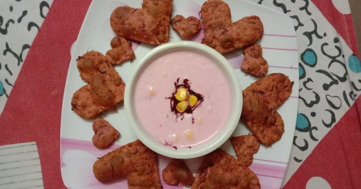 Beetroot Puri And Beetroot Raita Witn Sweet Corn Recipe by Dolly Tolani ...