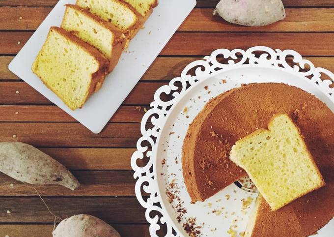 Resep Chiffon ubi rambat (ubi oren) oleh Christine Triyana Djiono - Cookpad