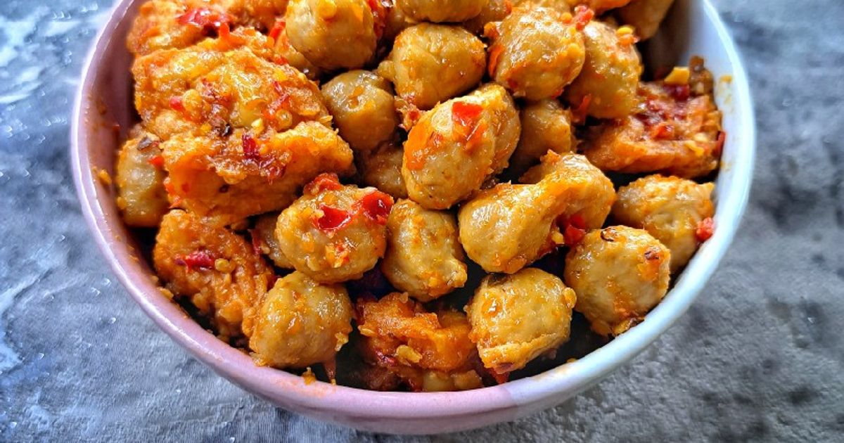 Resep oseng pentol mercon rumahan enak dan mudah - Cookpad