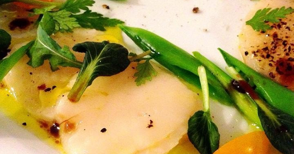 Torched Scallop Carpaccio Recipe by cookpad.japan - Cookpad