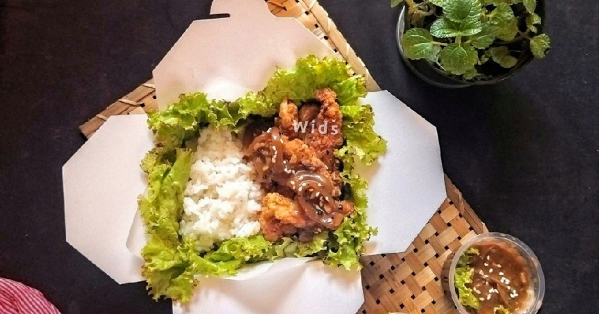 Resep Rice Box Chicken Chop oleh Wids Kitchen 🍀🌷 - Cookpad
