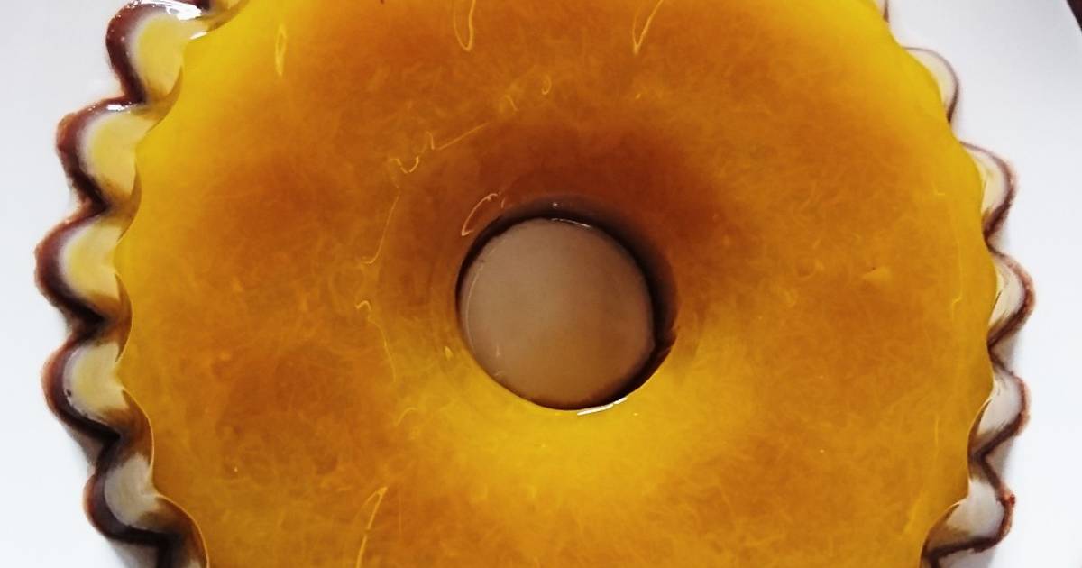 Resep Pudding waluh lapis puding susu coklat oleh Karlin Karduki - Cookpad