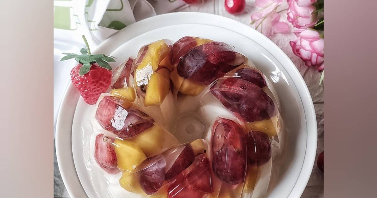 Resep Puding Susu Buah (Anggur, Strawbery, Mangga) oleh Julie ...