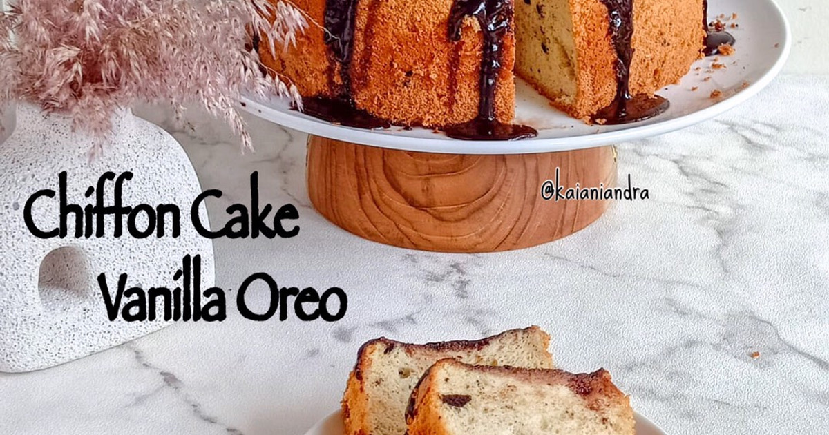 Resep Chiffon Cake Vanilla Oreo oleh Kaianiandra - Cookpad