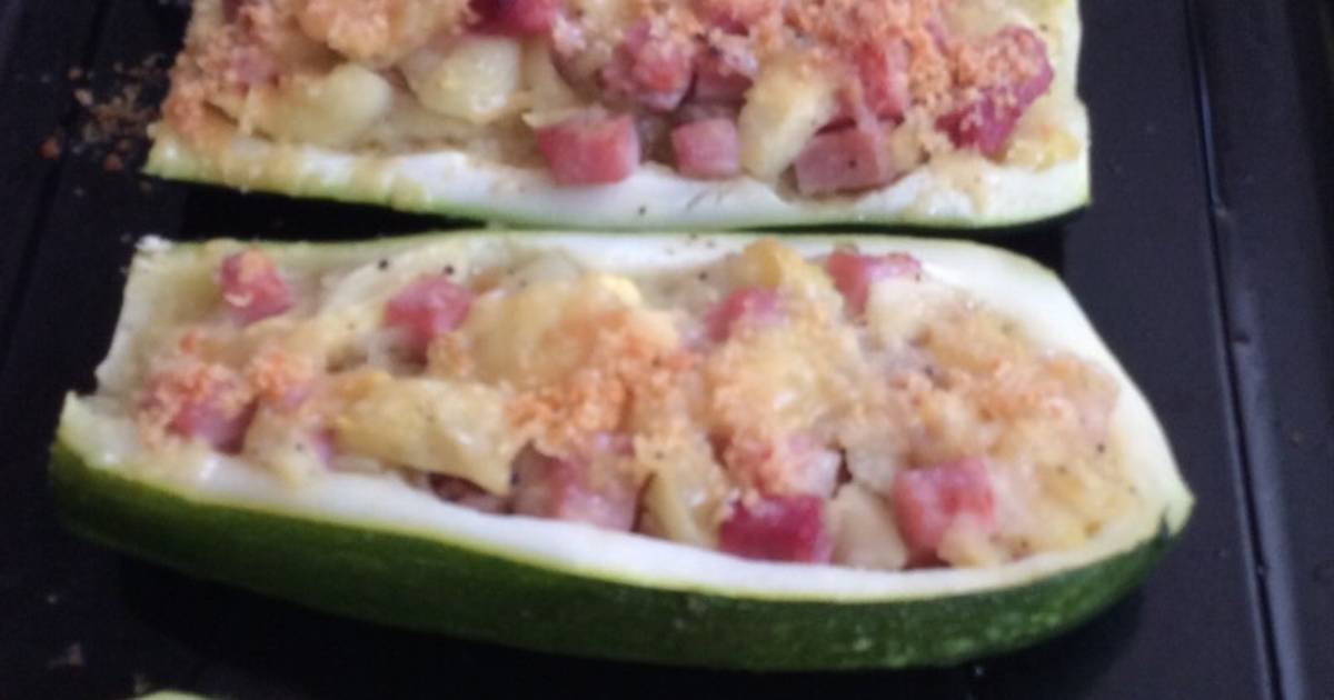 Zapallito italiano relleno con jamón y queso - 10 recetas caseras- Cookpad