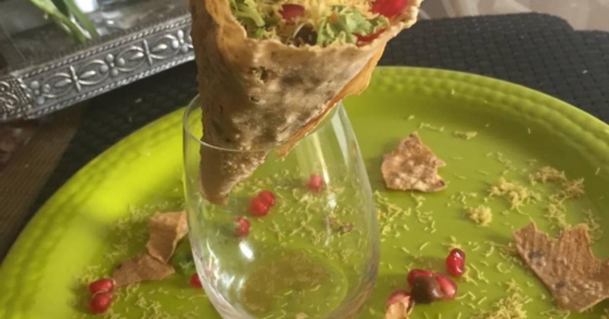 Healthy Papad cone chaat Recipe by Ruchika Rajvanshi - Cookpad