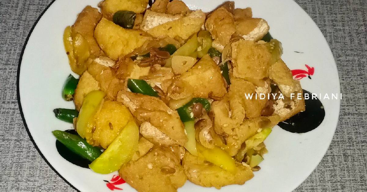 Resep Tumis Tahu Pong Tauco Cabai Hijau oleh Widiya Febriani - Cookpad