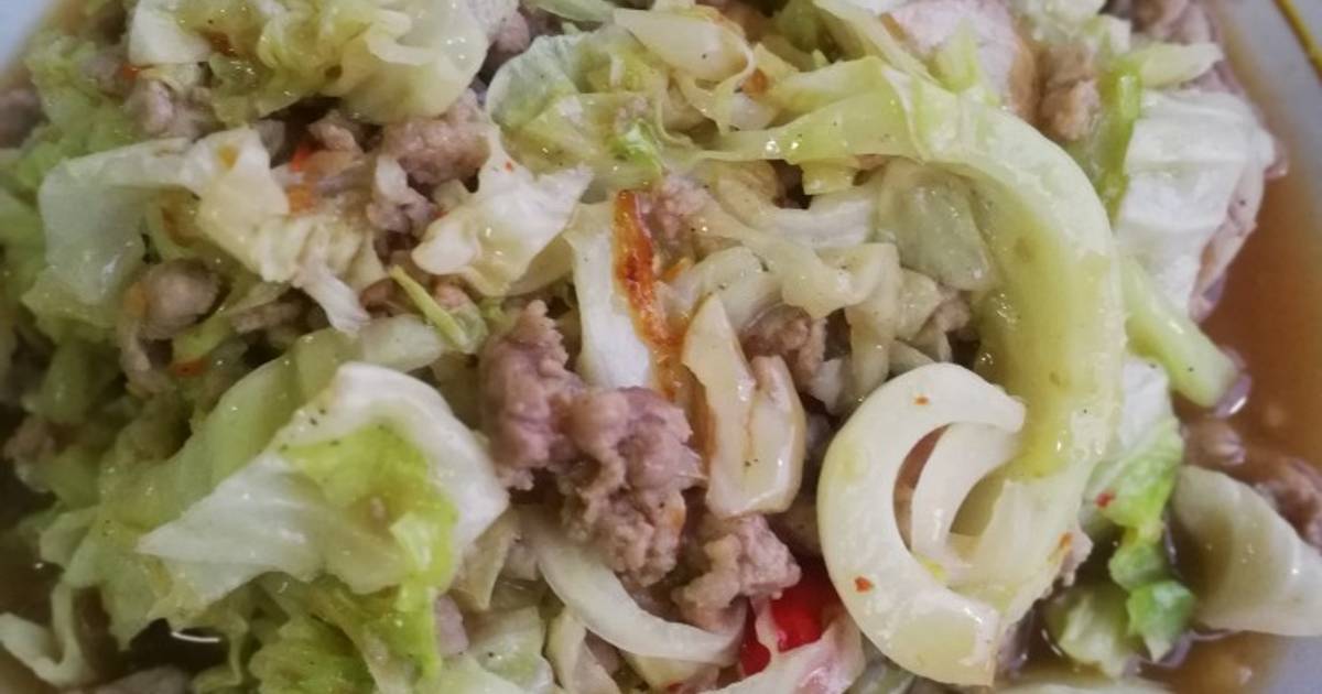 สูตร ผัดกะหล่ำปลีหมูสับ โดย Nichanan Jpk - Cookpad