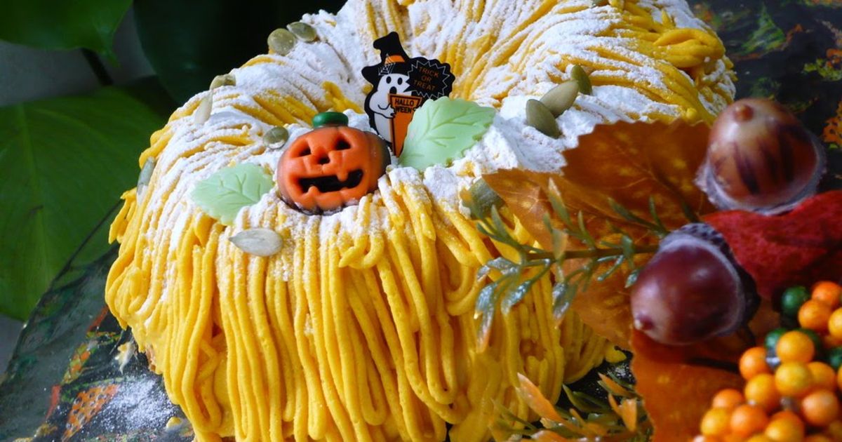 Halloween Kabocha Squash Mont Blanc Recipe By Cookpad.Japan