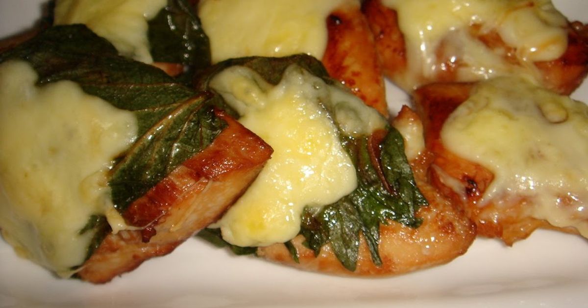Chicken Tenders With Garlic Soy Sauce Shiso Leaves And Cheese Recipe By ...