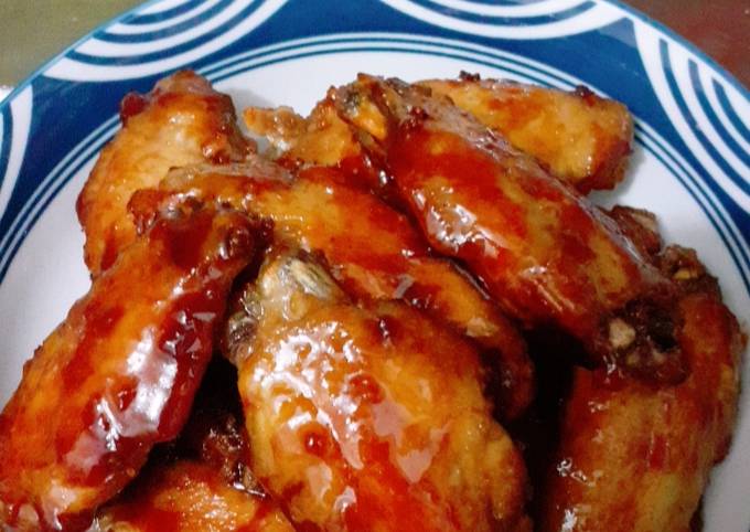 Resep Sayap Ayam saos Honey Garlic Marinade oleh Atie Yogane Ummi - Cookpad
