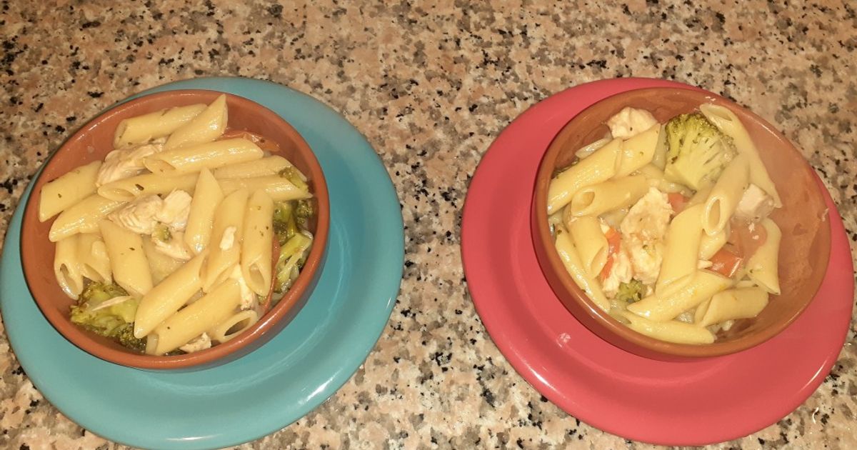 Mostacholes Con Brócoli, Tomates Cherrys Y Pollo Recipe by Mate de ...